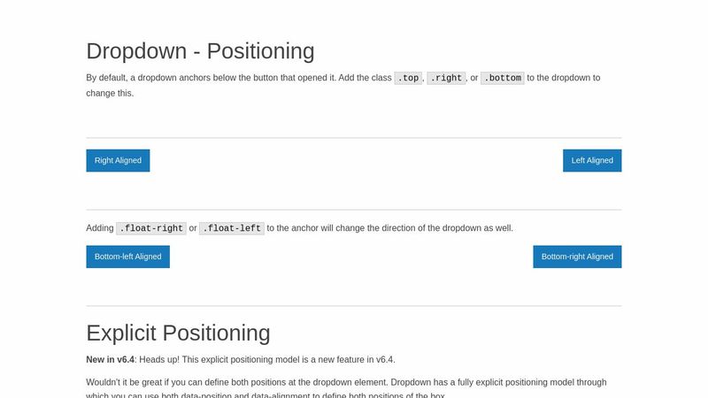 Foundation/Dropdown/Positioning (Flex)
