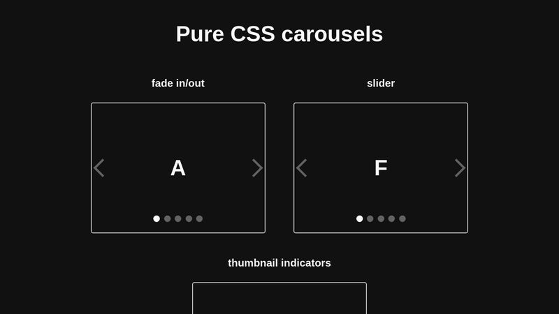 c(ss)arousel - pure CSS carousels 🎪🐎🎪🐎🎪🐎