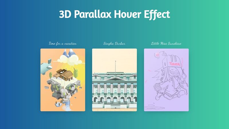 3d parallax hover effect