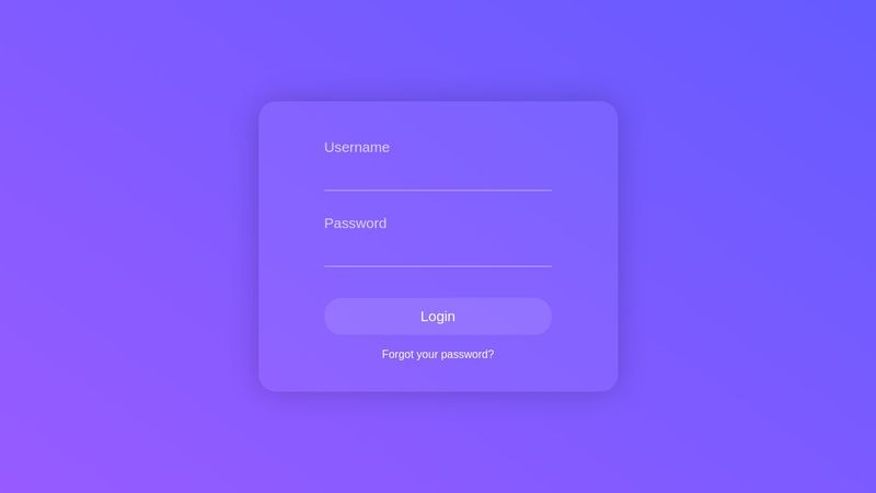 Gradient Login form (css only)