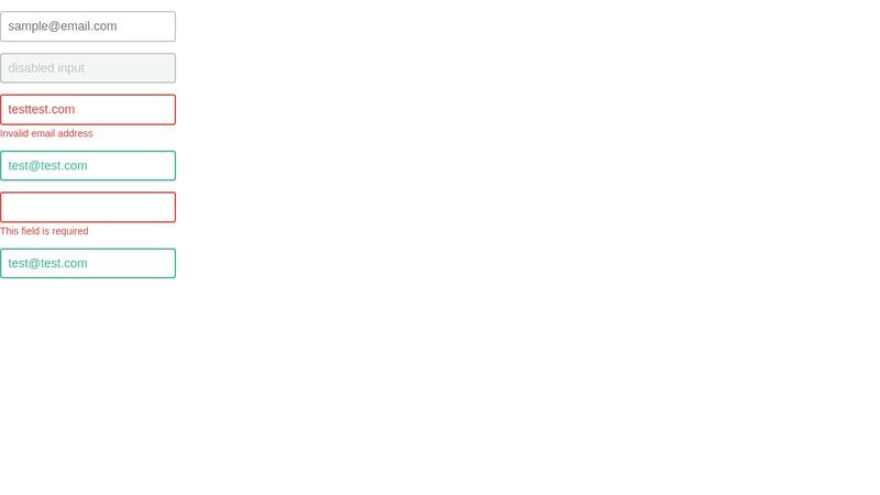 Custom Input directives v-error, v-valid using @VueJS