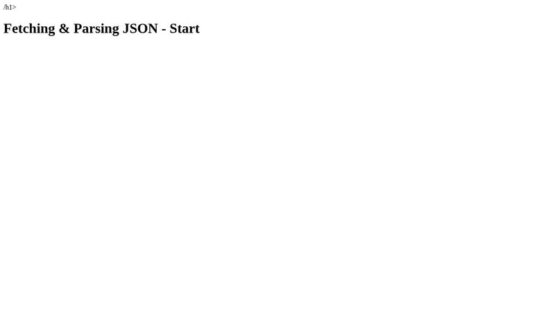 Fetching And Parsing Json Working
