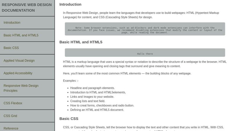 Technical Documentation Page