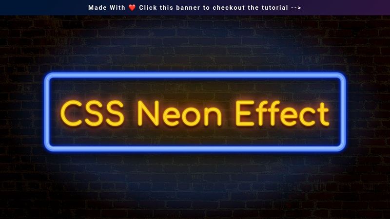 CSS Neon Effect