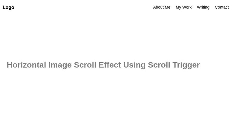 Horizonal Image Scroll Using Scroll Trigger