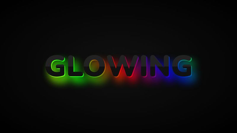 CSS glowing text typography effect
