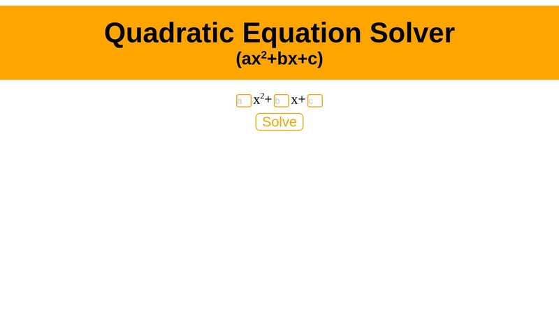 Basic Quadratic Problem Solver