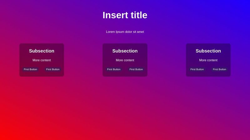 Three column example flexbox