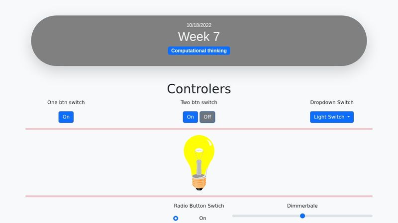 Week seven - computational thinking
