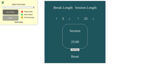 Front End Development Libraries Projects Build A 25 5 Clock Javascript The Freecodecamp
