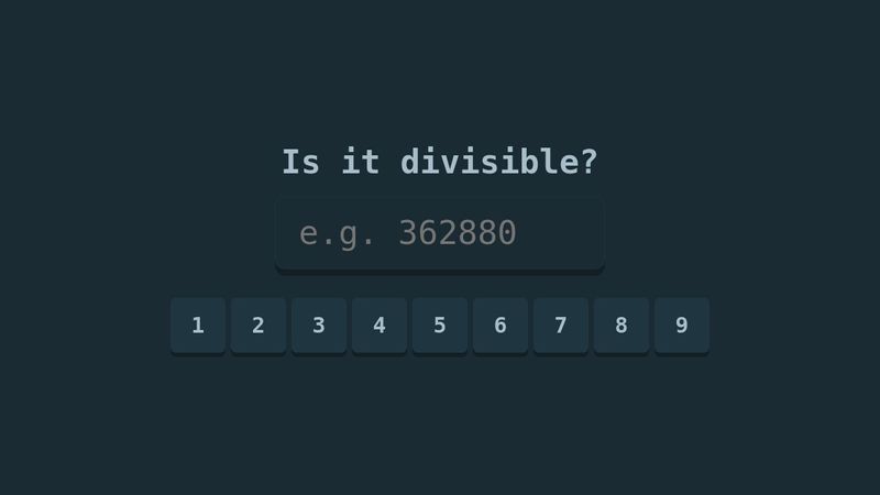 Number Divisibility Checker