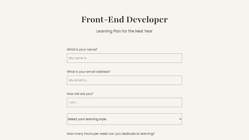 freeCodeCamp Responsive Web Design "Survey Form"