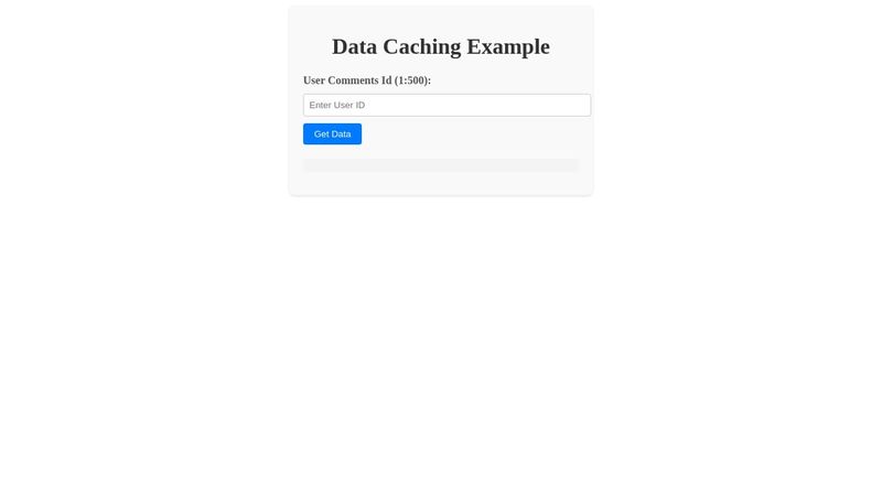Data Caching With JS