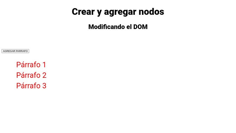 CREAR y AÑADIR ELEMENTO : createElement() - appendchild() - append()