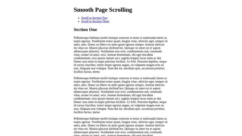 Smooth Scrolling with JavaScript