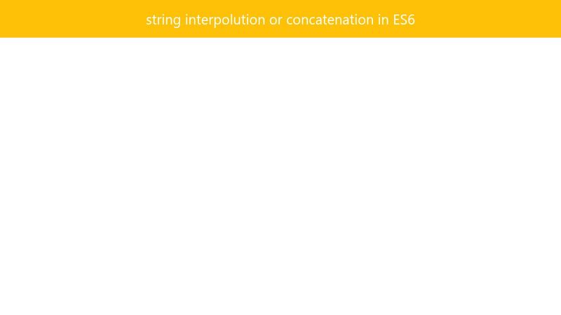 es6 string interpolation