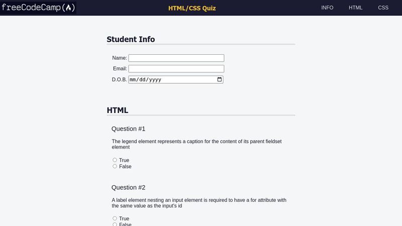 HTML-CSS QUIZ