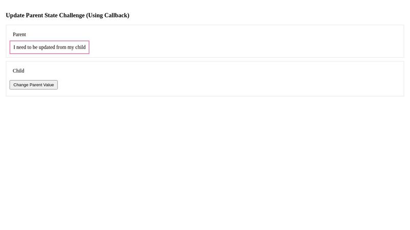 #6 React Coding - Update Parent State From Child (Exercise)