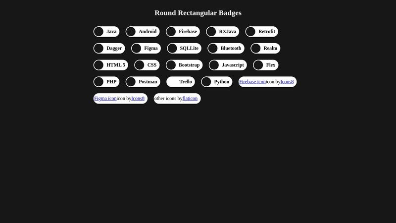 Portfolio Phase 3 : Badges for programming languages & tools