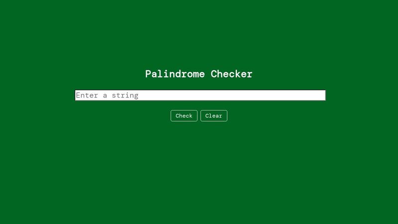 FCC: Palindrome Checker