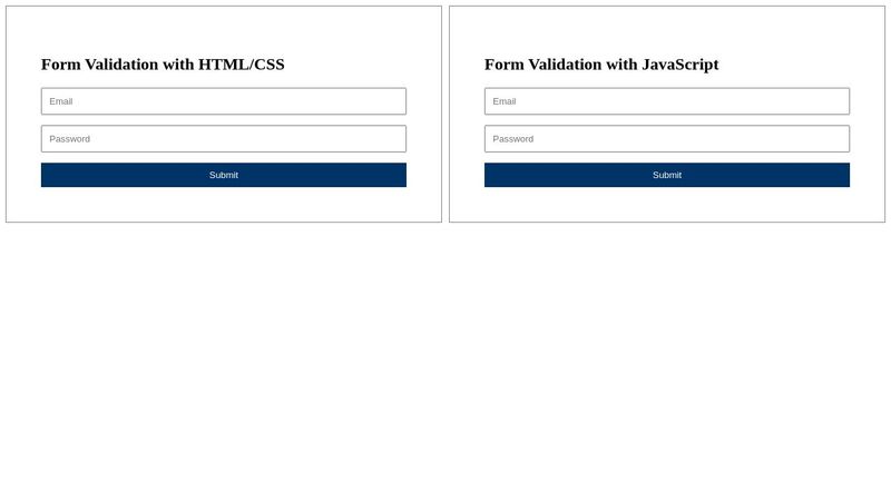 Form Validations Showdown: HTML vs. JavaScript Implementation