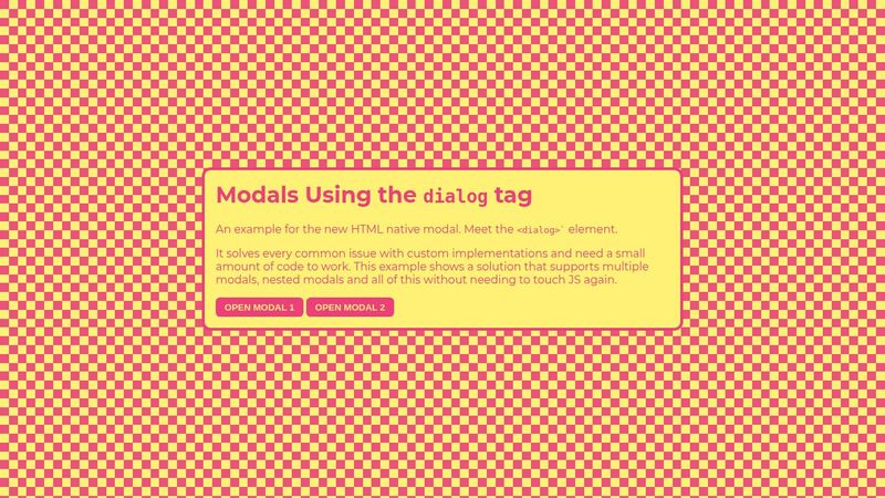 Native Modals in HTML (Dialog Element Demo)