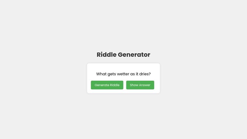 Riddle Generator
