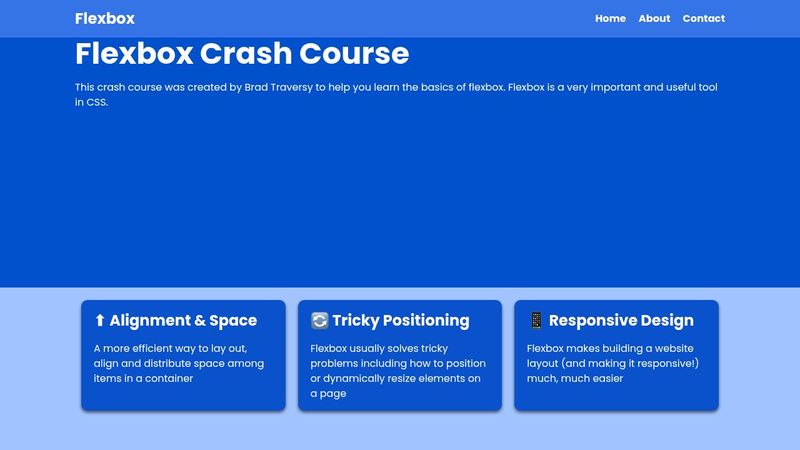 Flexbox Crash Course project