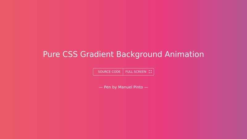 Pure CSS Gradient Background Animation