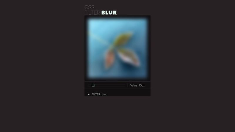 CSS Filter - Blur