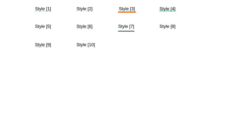 EXAMPLE: CSS Text Links Styles