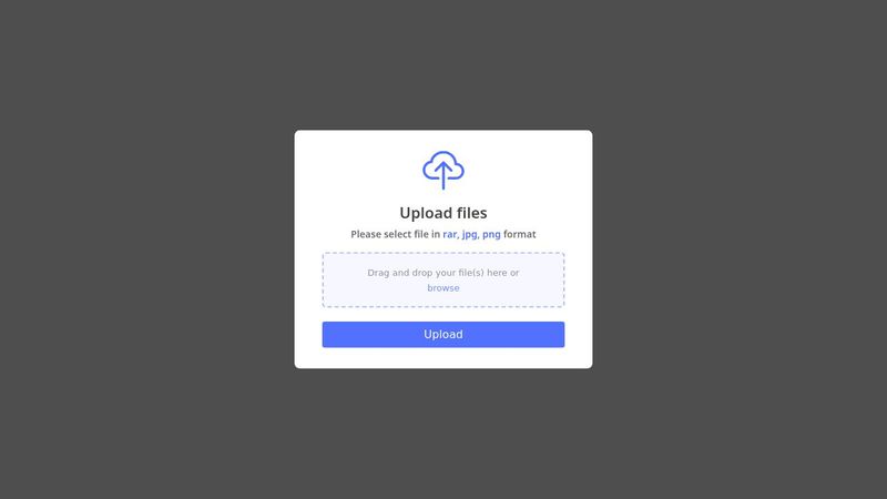 Upload File Modal Box