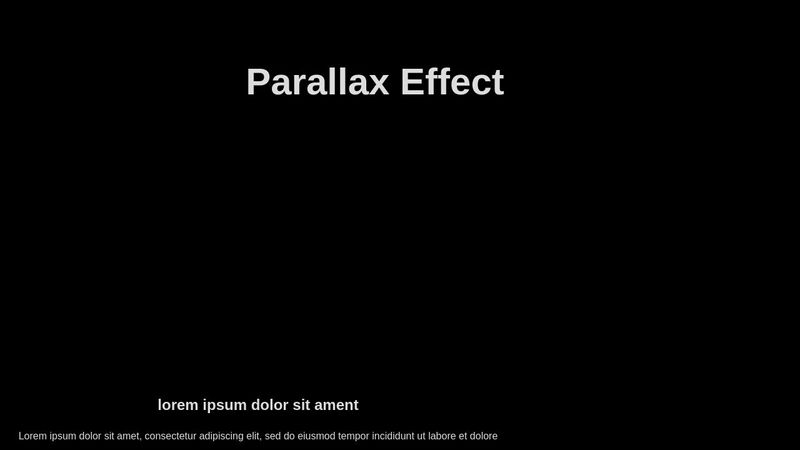 Parallax Effect Exercise