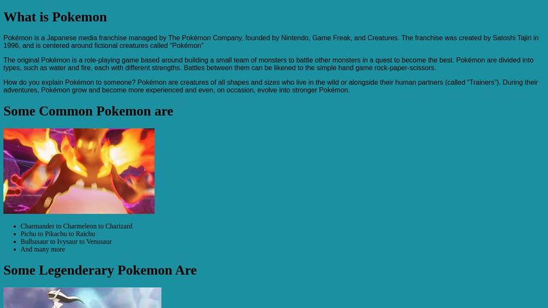 Pokemon Document