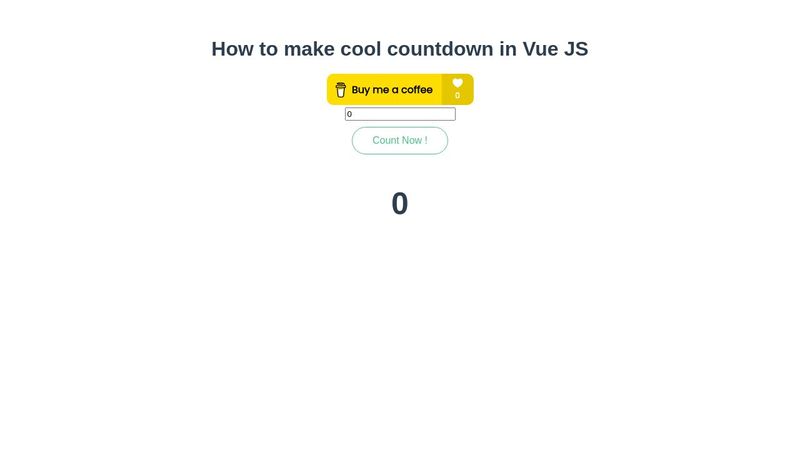 How to make cool countdown in Vue JS