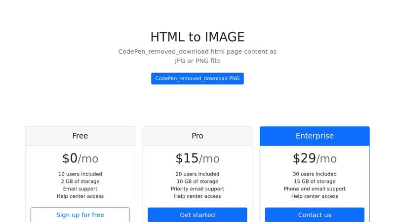 Html to image (jpg or png) with html2canvas
