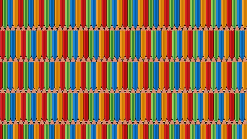 Color Pencils Tessellated Pattern - No Div - Pure CSS