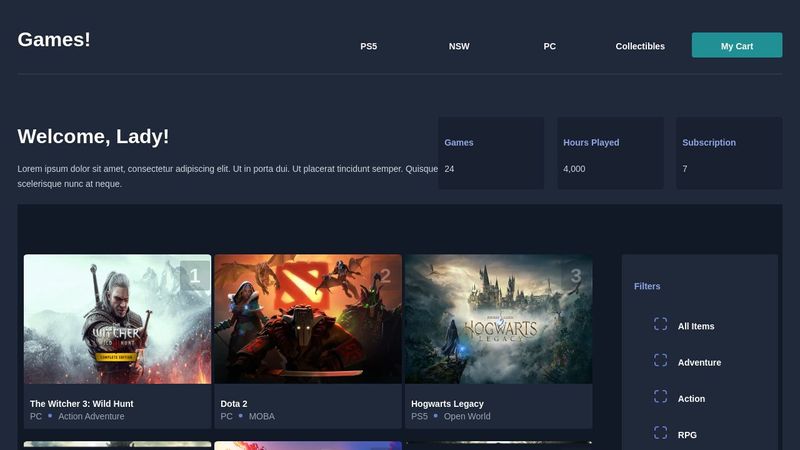Games - Responsive Design