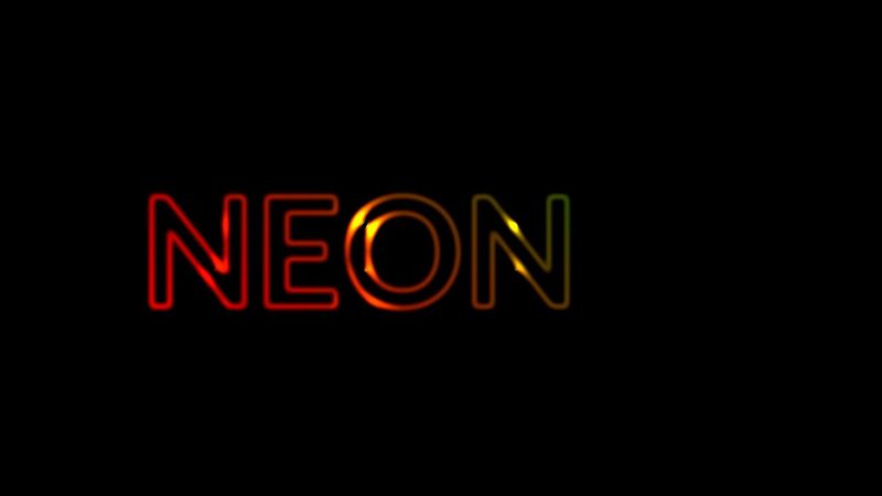 CSS-only shimmering neon text