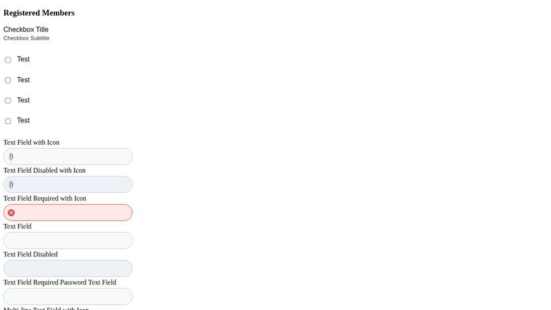 Input Fields Sandbox