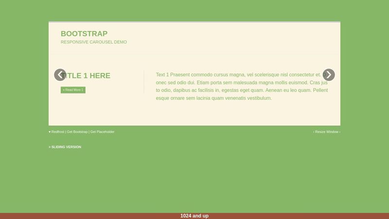 Bootstrap Carousel Fade