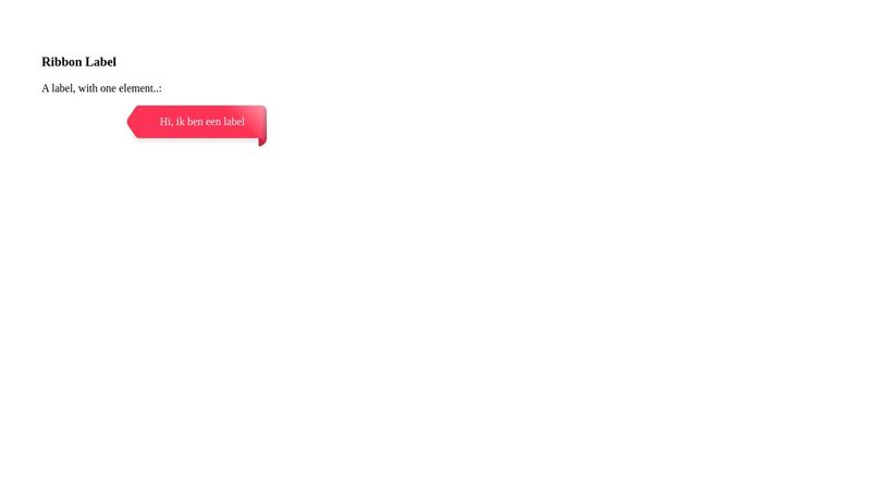 One element ribbon label