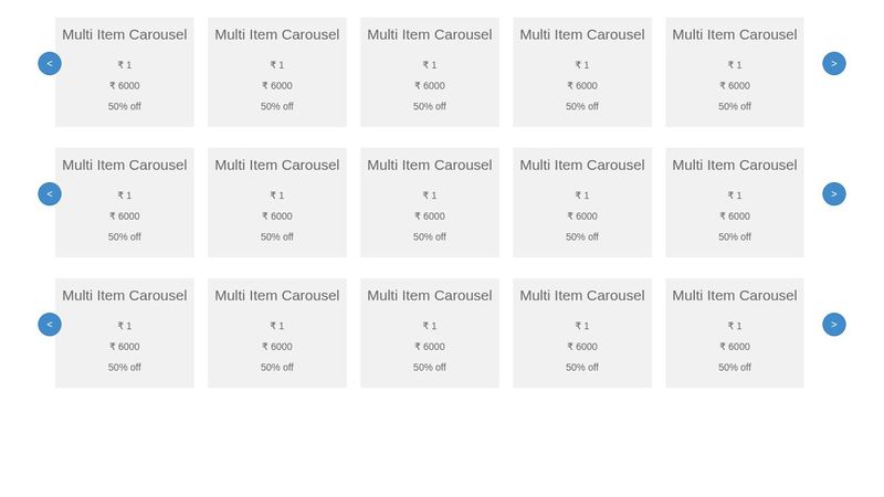 Responsive Multi Item Carousel