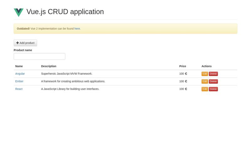 Vue.js CRUD application