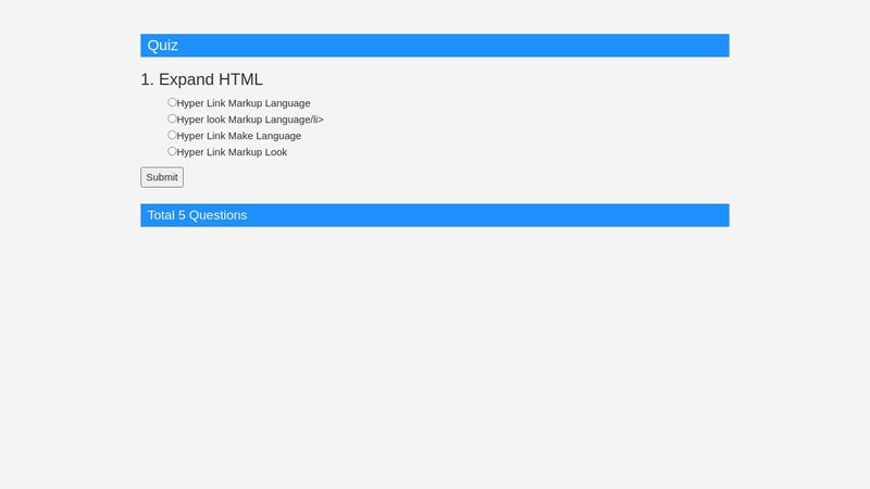 Simple Javascript Quiz