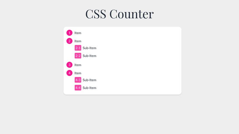 Native Css Counter