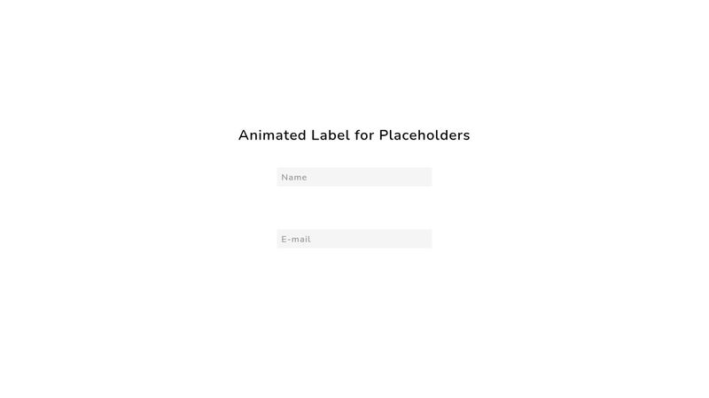 Animated Label CSS