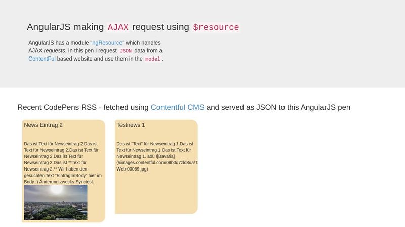 AngularJS making AJAX request using $resource