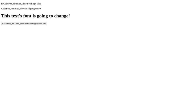 Dynamically Download and Apply Font