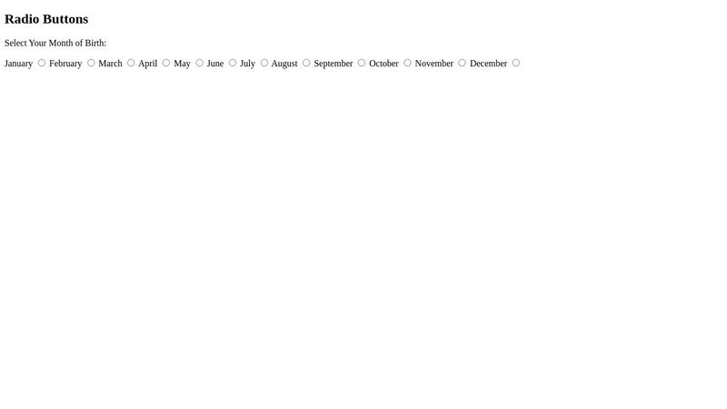 Activity 10 - Form Radio Buttons
